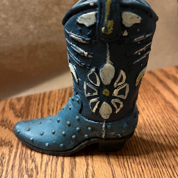 Accents | Resin Cowboy Boot Figurine 4 12 Tall 1 12 Wide | Poshmark